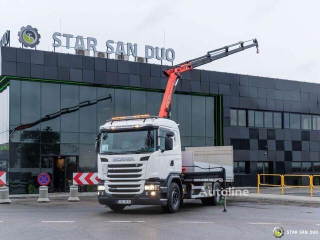 Scania G280 4x2 PALFINGER PK 12001 EH HDS Crane Lift kamion s ravnom platformom