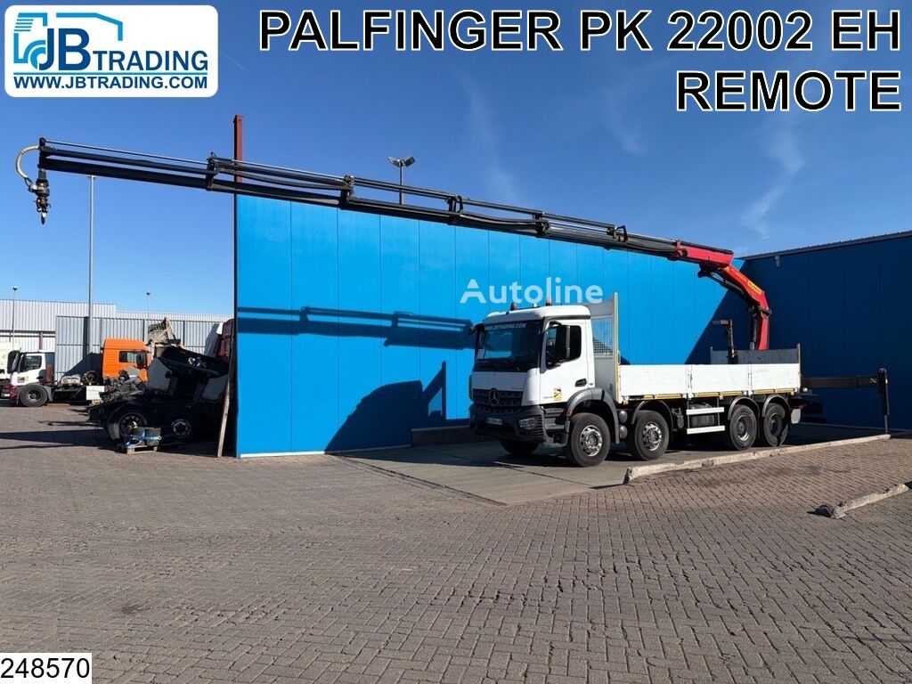 Mercedes-Benz Arocs 3240 EURO 6, 8X4, Palfinger, Remote, Steel suspension kamion s ravnom platformom