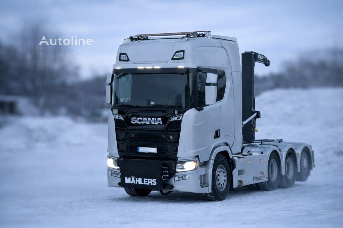 Prodaje se Scania R660 Tridem Krokbil – Brøyterigget | Kun 7 000 km | Klar for lev rol kiper sa kukom na aukciji