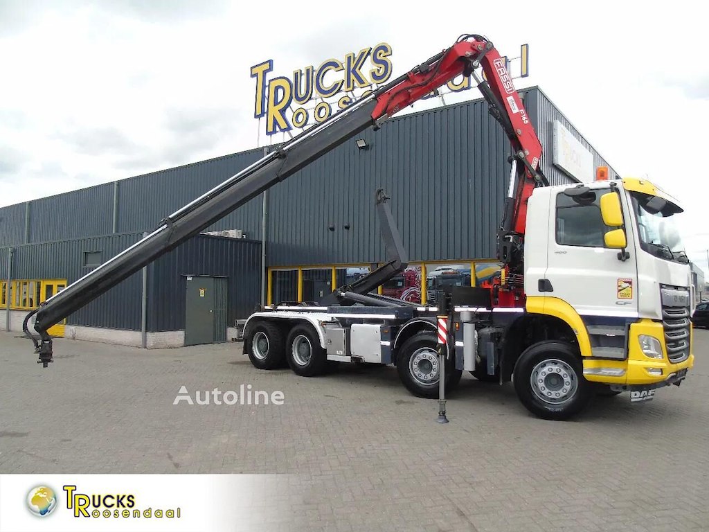 DAF CF 480 + FASSI 16T/M + 20T HOOK + 8X4 + REMOTE kamion rol kiper
