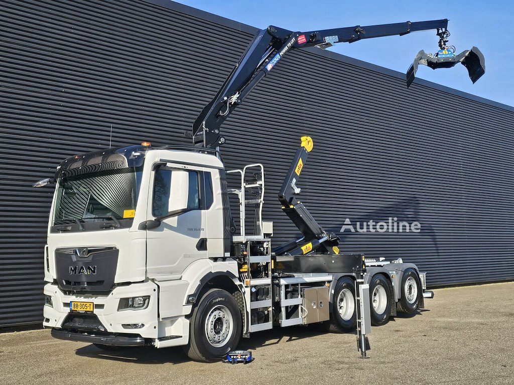MAN TGS 35.470 8x4 / HMF 2243 Z KRAAN + HAAKARM kamion rol kiper