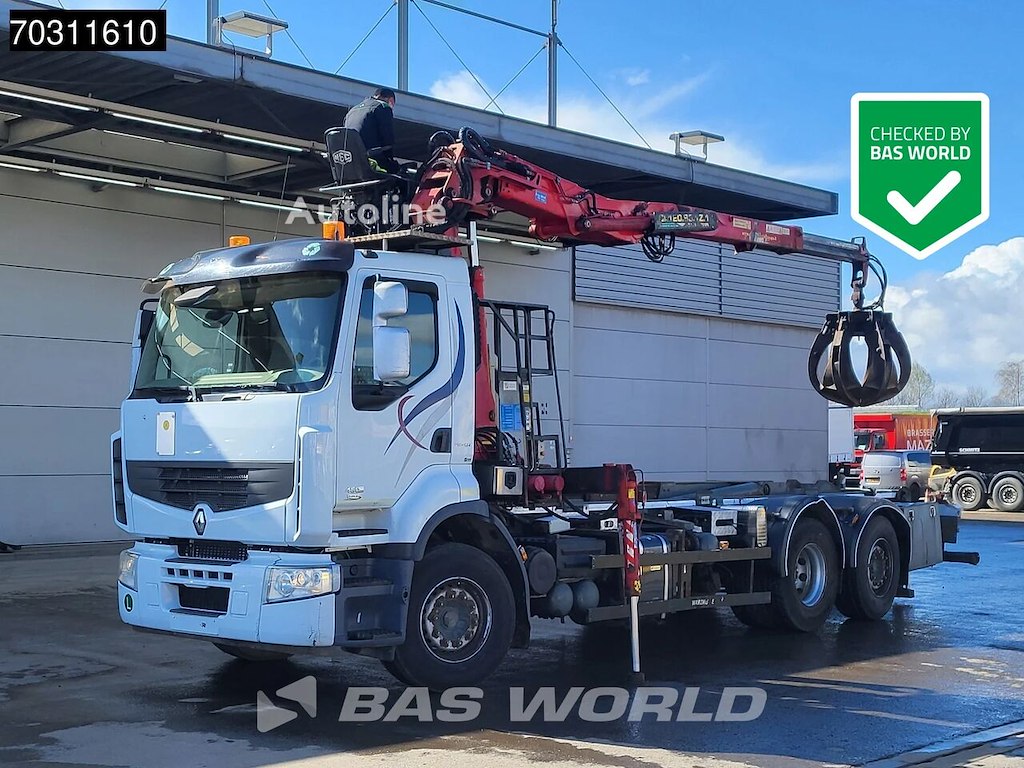 Renault Premium 450 6X2 MEC CL.120.83.1Ze Z-Crane + containersystem Lift kamion rol kiper