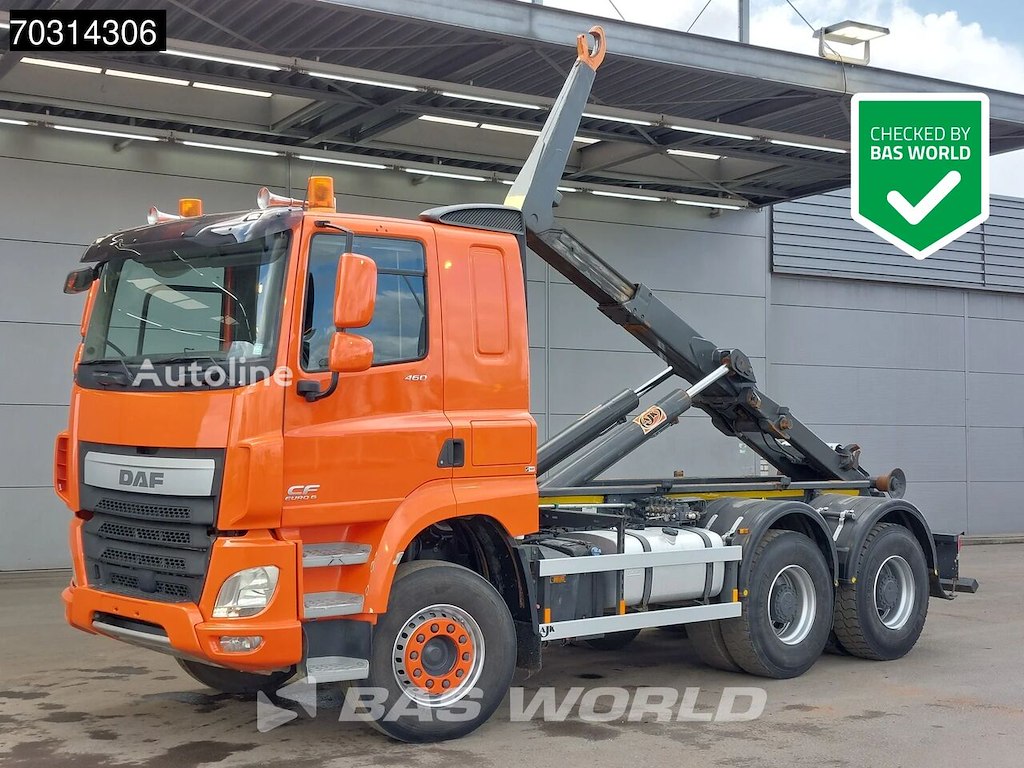 DAF CF 460 6X4 25Tons AJK containersystem Steelsuspension Big-Axle A kamion rol kiper