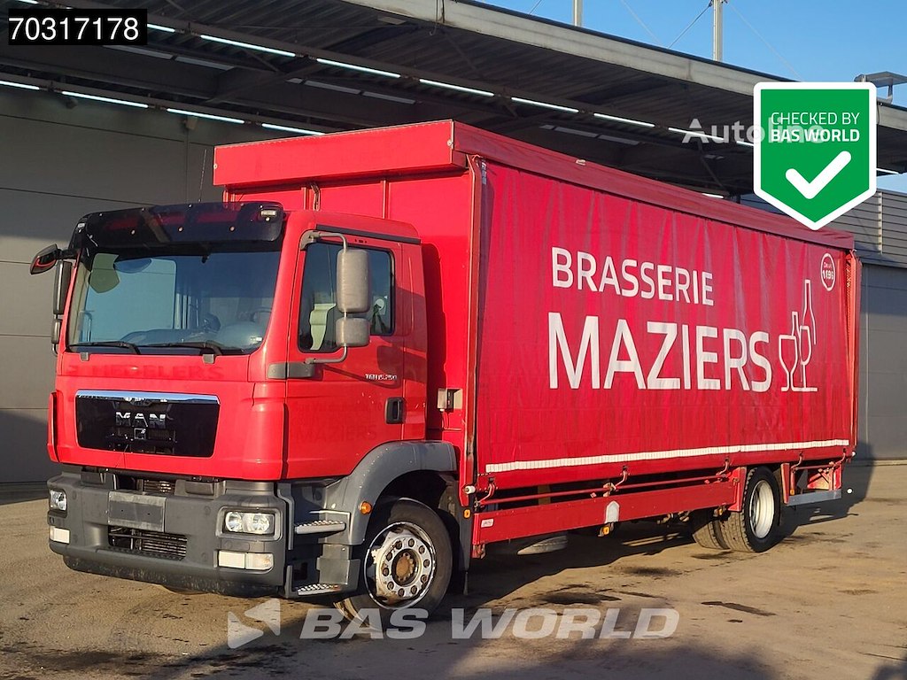 MAN TGM 15.250 4X2 16tonner Curtainsides 2500kg Ladebordwand Automat kamion sa klizna zavesa cerada