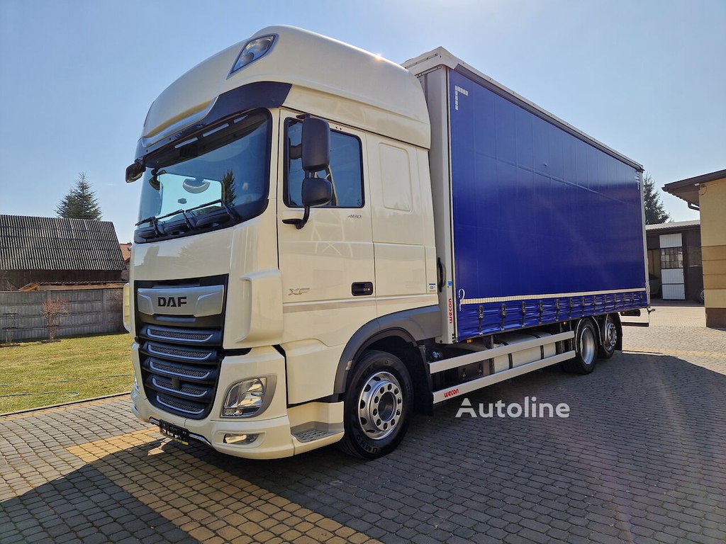 DAF XF 480 SSC E6 / 6x2 / FIRANKA / 7.7m / POLSKAI SALON kamion sa klizna zavesa cerada