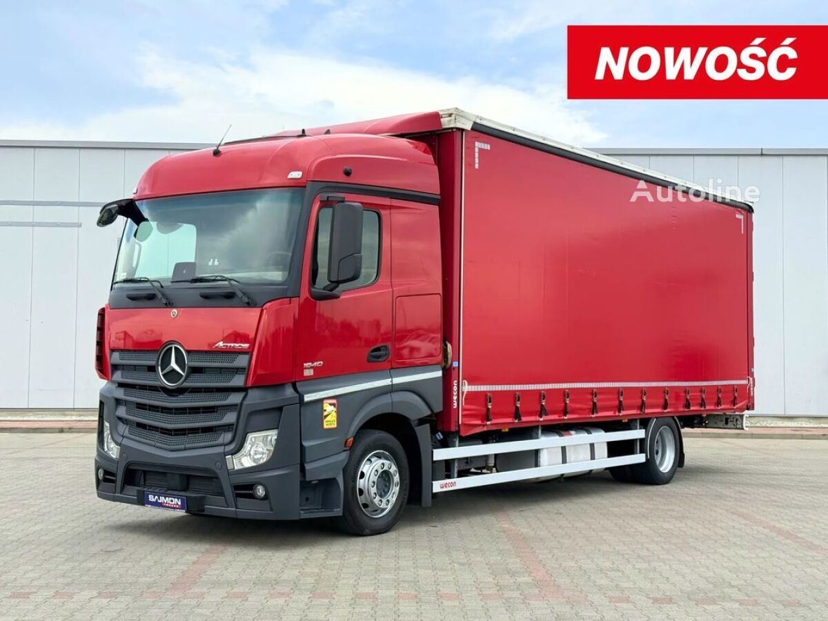 Mercedes-Benz ACTROS 1840 / PRZESTRZENNY 60M3 / 7,75 M / SALON PL kamion sa klizna zavesa cerada