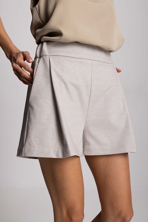structured bermuda shorts sand beige