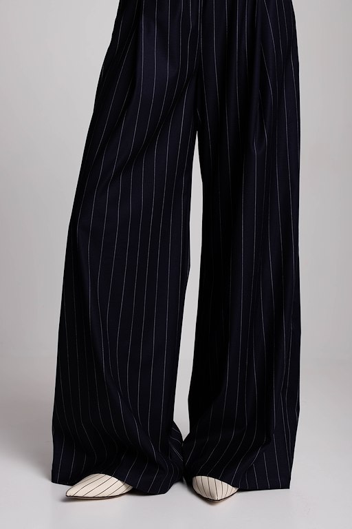 dina trousers navy blue w/white stripes