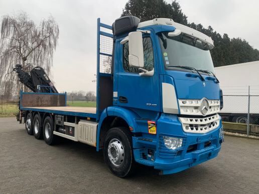Mercedes-Benz AROCS 3240 8X4 - HIAB CRANE XS 166-E5 HIPRO OPEN BODY kamion platforma