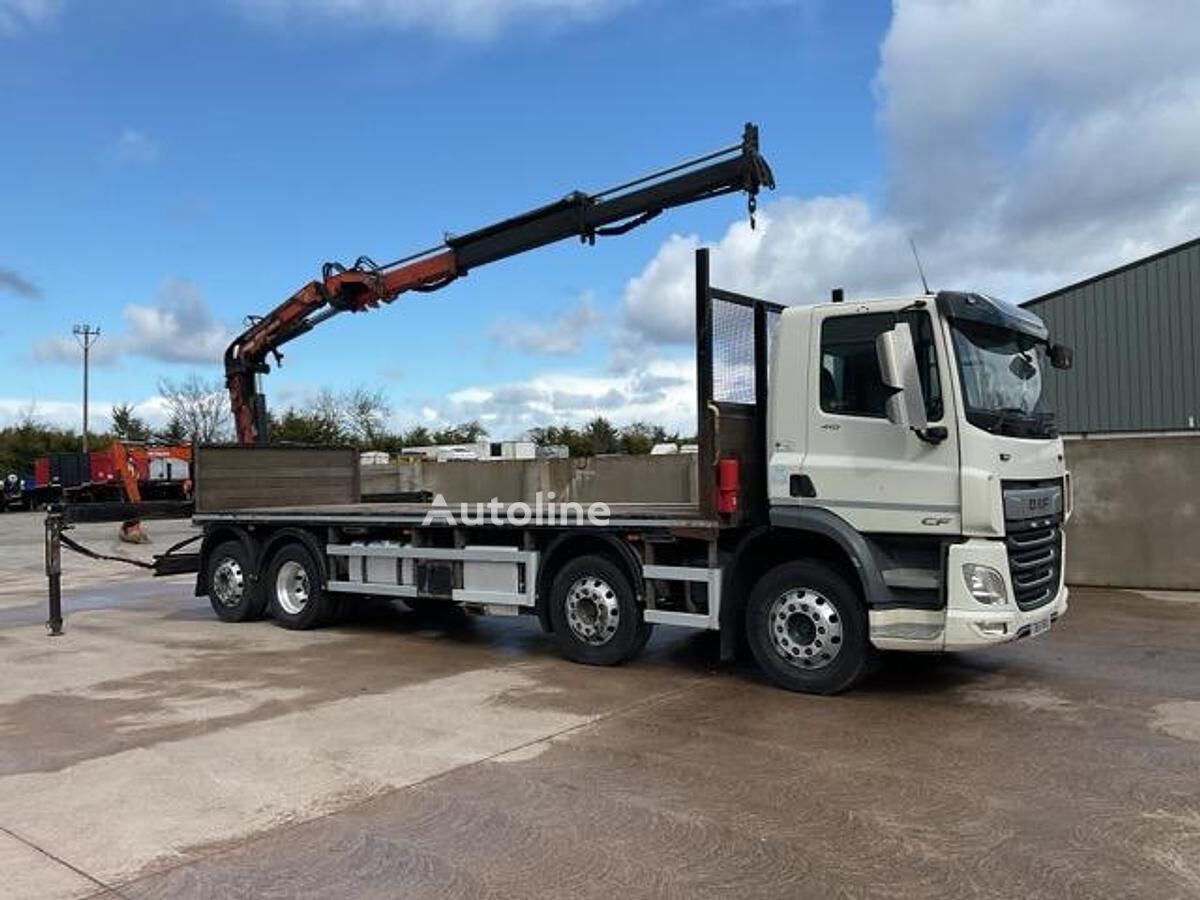 DAF CF410 8x2 Flatbed c/w Crane kamion platforma