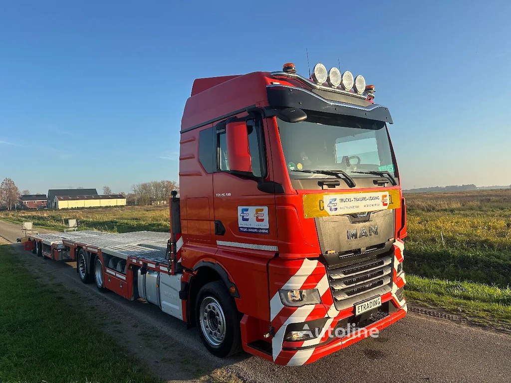 MAN TGX 26.510 AGRILINER PRO-2022 -214k km+HANGER kamion platforma + prikolica sa niskom platformom