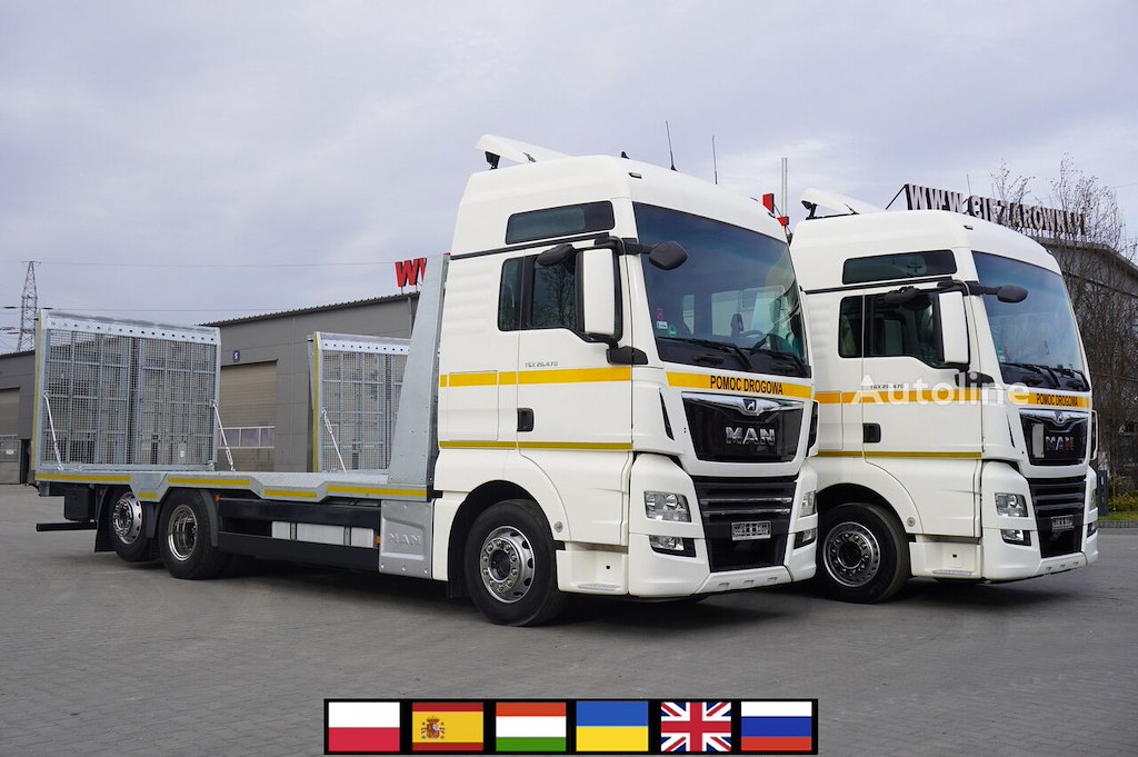 MAN TGX 26.470 tow truck / NEW galvanized platform / deck 950 cm / 2 šlep auto