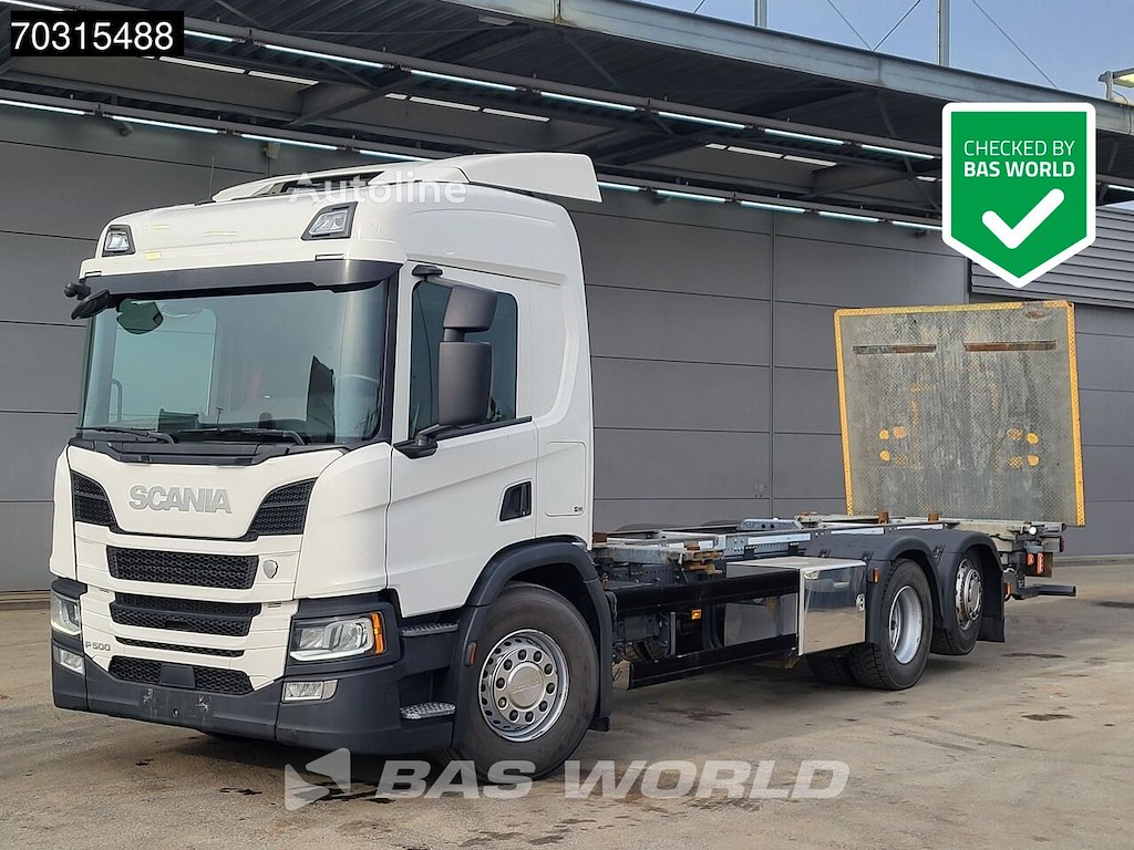 Scania P500 P 6X2 Full Air Zepro 2500kg Ladebordwand Lift-Lenk Asche Re vozilo za prevoz kontejnera