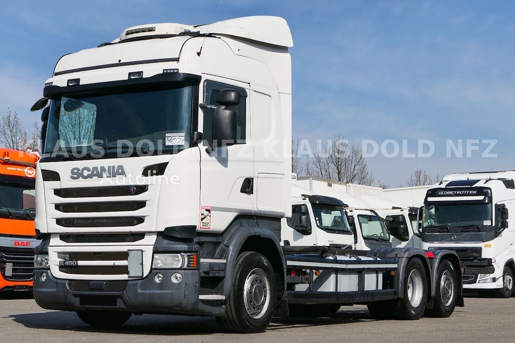 Scania R 450 BDF Retarder Lift-/Lenkachse 2 XL-Tank vozilo za prevoz kontejnera