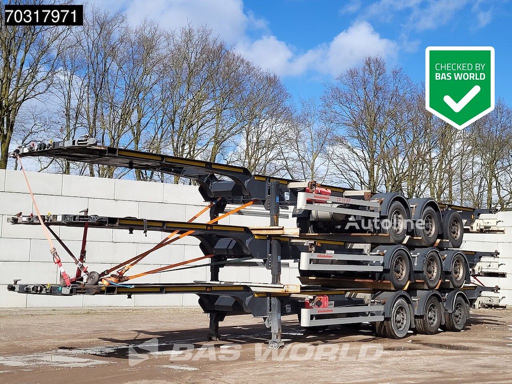Kässbohrer 3 axles APK 08/26 poluprikolica za prevoz kontejnera