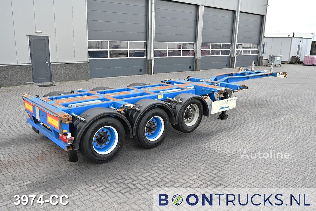 Pacton T3-010 | 2x20-30-40-45ft HC * LIFT AXLE * BPW * NL TRAILER * APK poluprikolica za prevoz kontejnera