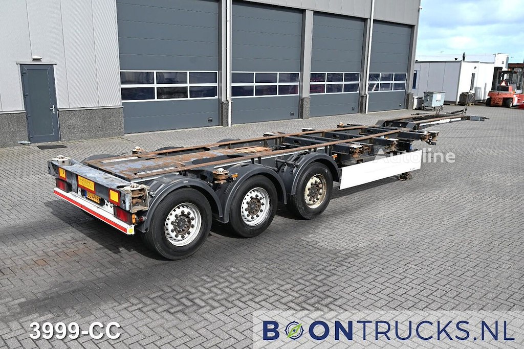 Schmitz Cargobull SCF 24 | 2x20-30-40-45ft HC * LIFT AXLE * DISC * 2x EXTENDABLE * poluprikolica za prevoz kontejnera