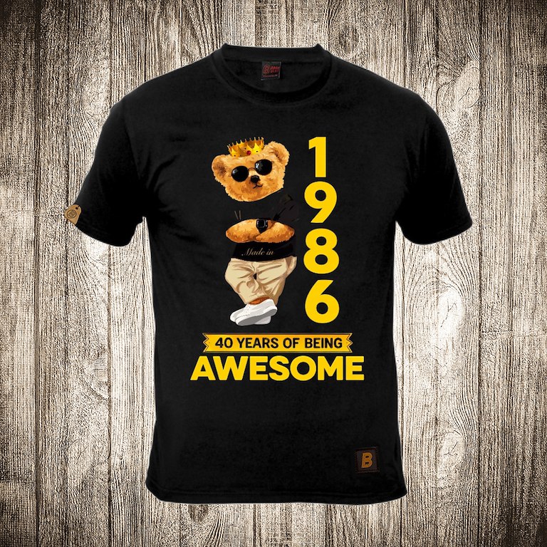 Meda Teddy Bear rođendanski 1986 – 40 years of being awesome ( upisati godinu po želji )