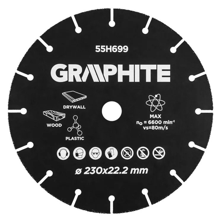 Rezni disk 230 mm za metal i plastiku – GRAPHITE 55H699