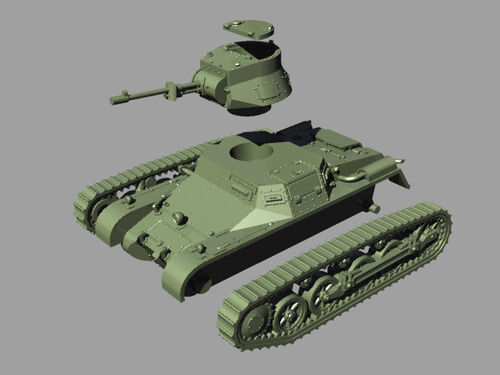 NEW! EMP3D 72012749-48 Czołg lekki Panzer I Ausf.A - wieża Breda (20mm) - otwarty właz