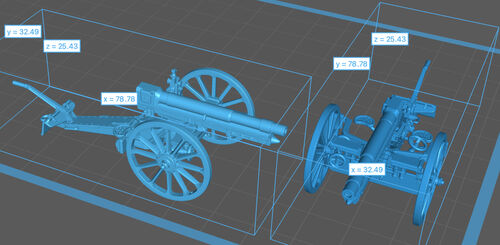 NEW! EMP3D 72012528 Działo polowe Krupp 75 mm Model 1903 - bez osłony