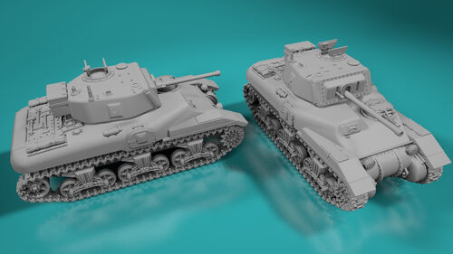 NEW! EMP3D 72012447 Czołg pościgowy RAM Mk.II środkowy - z armatą 6-funtową (57mm) - otwarty właz