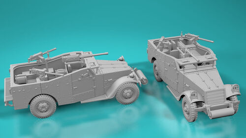 EMP3D 72012511 Transporter opancerzony M3A1 Scout Car - otwarte okna, bez plandeki i ładunku