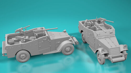 EMP3D 72012512 Transporter opancerzony M3A1 Scout Car - zamknięte okna, bez plandeki i ładunku