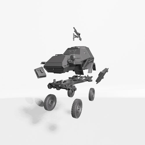 NEW! EMP3D 72012172-56 Transporter opancerzony BA-64 E - otwarte drzwi