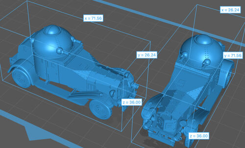 NEW! EMP3D 72012048-43 Samochód Pancerny Vickers Crossley M25 - zamknięty właz