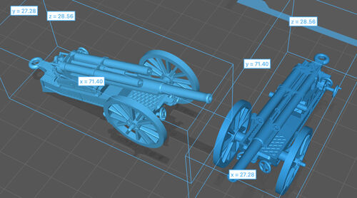 NEW! EMP3D 72012036-56 Brytyjska 60-funtowa armata polowa BL-60 (5 cali/127mm) - duży pierścień holowniczy