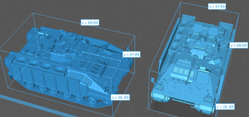 NEW! EMP3D 72012021 Bojowy Wóz Piechoty FV-510 Warrior - kadłub bez ekwipunku (otwarte włazy)