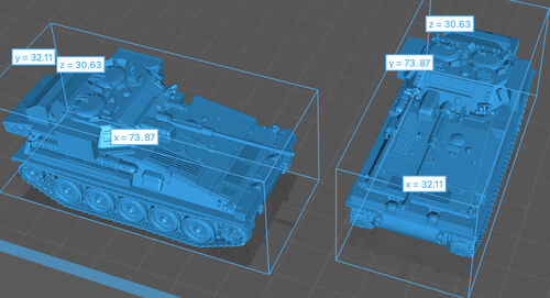 NEW! EMP3D 72012024 Pojazd rozpoznawczy CVR(T) FV-107 Scimitar - bez ekwipunku (zamknięty właz)