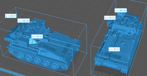 NEW! EMP3D 72012025 Pojazd rozpoznawczy CVR(T) FV-107 Scimitar - bez ekwipunku (otwarty właz)
