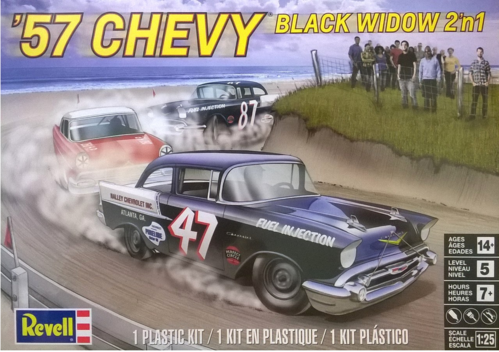 Monogram 4441 '57 Chevy Black Widow 2in1