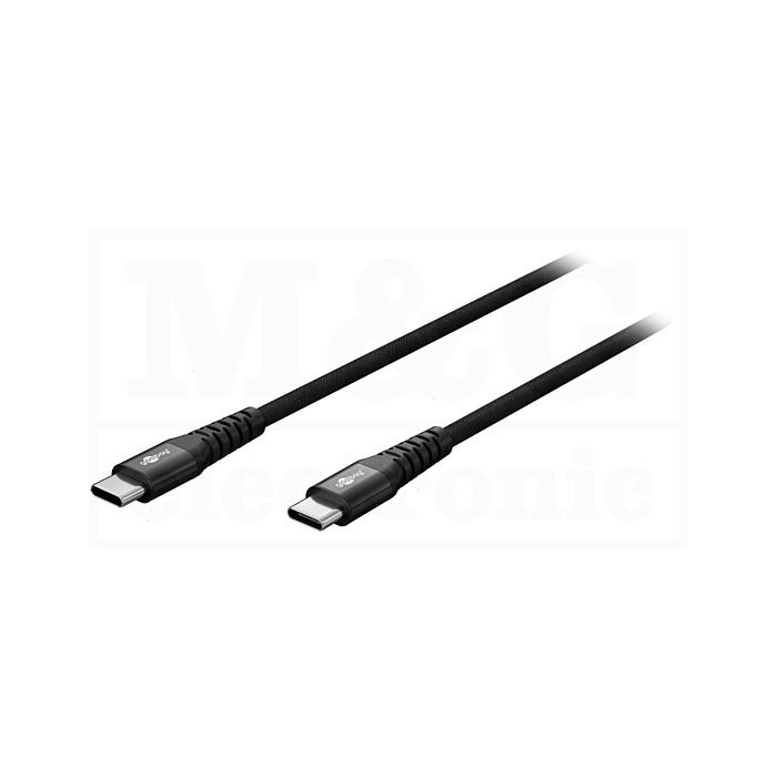KABL USB C MUŠKI > USB C MUŠKI Supersoft crni 0,5m