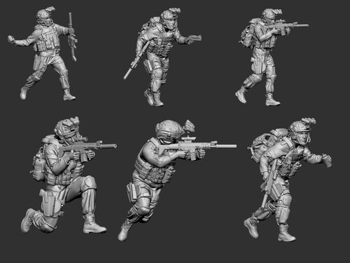 Germania-Figuren 72-CW-3100 US Navy Seals In Combat 01