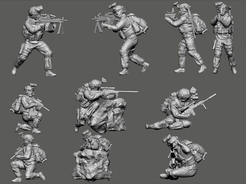 Germania-Figuren 72-CW-3102 US Navy Seals In Combat 03