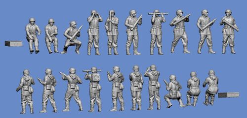 Germania-Figuren 72-WW2-0159 8.8cm Flak In Ground Combat – Camouflage Uniform