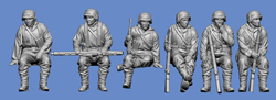 Germania-Figuren 72-WW2-0048 Ardennes 1944 Grenadiers Seated