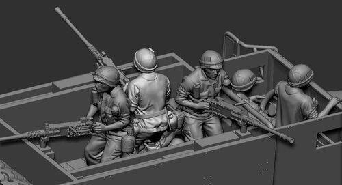 Germania-Figuren 72-CW-2025 Crew For M35 Guntruck
