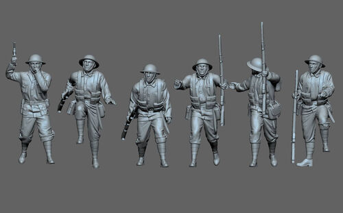 Germania-Figuren 72-WW1-0300 British Infantry 1916