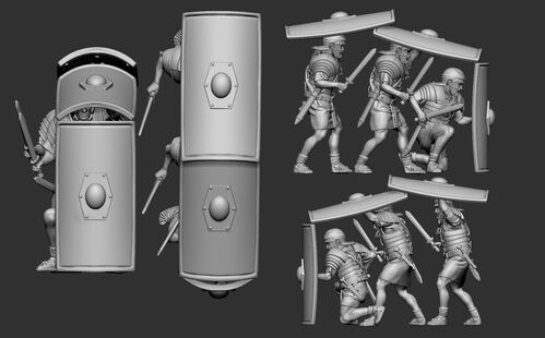 Germania-Figuren 72-AN-2006 Roman Shield Wall
