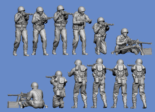 Germania-Figuren 72-WW2-0229 US Infantrymen I