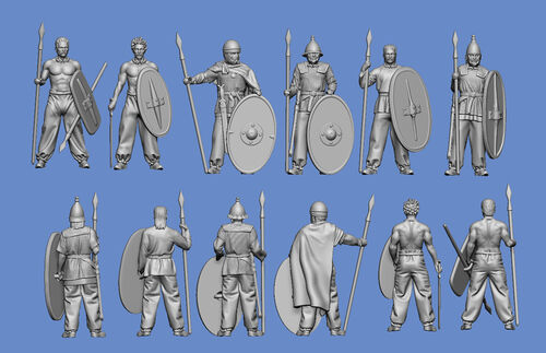 Germania-Figuren 72-AN-3500 Standing Celtic Warriors