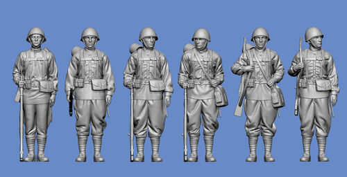 Germania-Figuren 72-WW2-0706 USSR – Soldiers On Standby