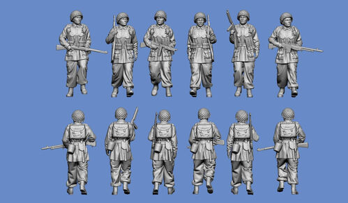 Germania-Figuren 72-WW2-0202 US Paratroopers