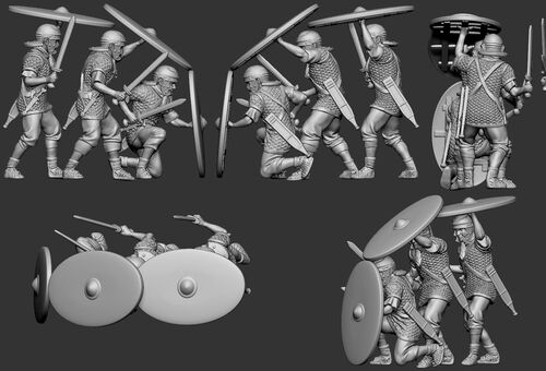 Germania-Figuren 72-AN-2008 Roman Shield Wall III