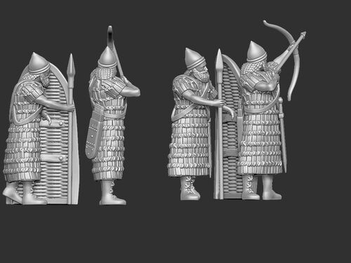Germania-Figuren 72-AN-1103 Assyrian Shield Wall With Archers