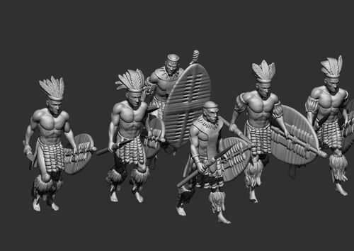 Germania-Figuren 72-8511 Marching Zulu Warriors